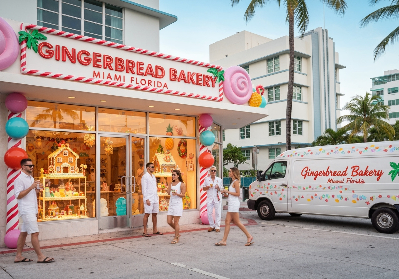 Miami & Fort Lauderdale - Christmas Gingerbread house USA
